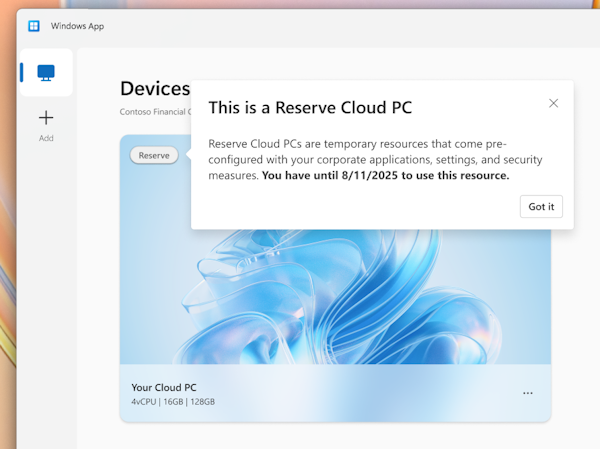 微軟測試Windows 365 Reserve 主打PC掛點無法使用電腦的員工 | iThome